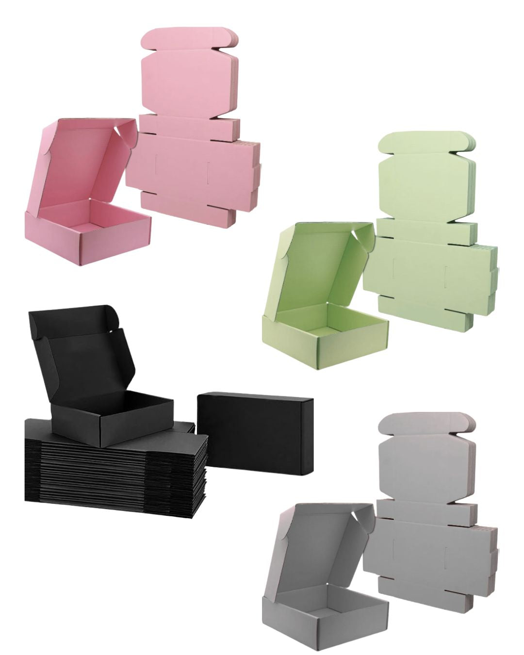 Cajas Armables de Cartón Corrugado en Colores con Tapas Plegables Para ...